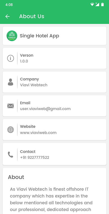 Android Single Hotel Application with Rooms, Gallery, Map & Booking System by viaviwebtech